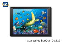 China Dolphins Theme 3D Deep And Flip Effect Lenticular Material Picture With Frame Or Frameless for sale