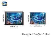 China Dolphins Theme 3D Deep And Flip Effect Lenticular Material Picture With Frame Or Frameless for sale