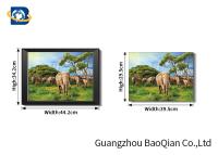 China Flip Effect Lenticular Image 40 x 40 cm , 3D Lenticular Printing Pictures Elephant Theme for sale