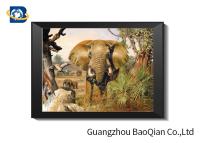 China Flip Effect Lenticular Image 40 x 40 cm , 3D Lenticular Printing Pictures Elephant Theme for sale