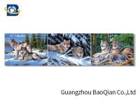 China Wolf 5D Lenticular Picture , 3D Deep Effect Lenticular Image Printing for sale