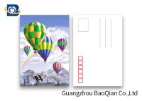 China Coloful Hot Air Balloon 3D Lenticular Postcards PET / PP Similar To Holograms for sale