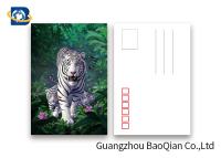 China 0.6mm PET 3D Postcard Animation Picture CMYK Printing Tiget Pattern Tear - Proof for sale