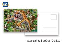 China 0.6mm PET 3D Postcard Animation Picture CMYK Printing Tiget Pattern Tear - Proof for sale