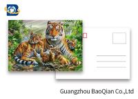 China 0.6mm PET 3D Postcard Animation Picture CMYK Printing Tiget Pattern Tear - Proof for sale