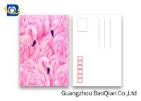 China Loverly Flamingo Lenticular Image Printing Postcard , 3D Lenticular Picture 11x16cm Size for sale