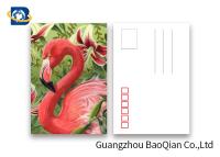 China Loverly Flamingo Lenticular Image Printing Postcard , 3D Lenticular Picture 11x16cm Size for sale