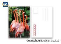 China Loverly Flamingo Lenticular Image Printing Postcard , 3D Lenticular Picture 11x16cm Size for sale