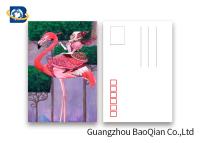 China Loverly Flamingo Lenticular Image Printing Postcard , 3D Lenticular Picture 11x16cm Size for sale