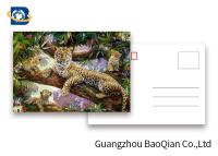 China Customized Size 3D Lenticular Postcards Wild Animals Pattern Pictures UV Printing for sale