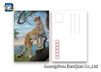 China Customized Size 3D Lenticular Postcards Wild Animals Pattern Pictures UV Printing for sale