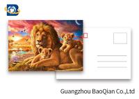 China Lion Pattern 3D Lenticular Postcards 3D Souvenir For Tourist Promotion Gift for sale