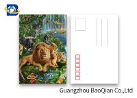 China Lion Pattern 3D Lenticular Postcards 3D Souvenir For Tourist Promotion Gift for sale