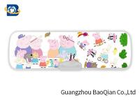 China Peppa Pig 3D Picture 3D Lenticular Printing Service Plastic Pencil Box For Kids for sale