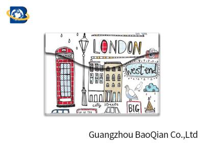 China Clear A4 PVC Plastic File Folders 3D Lenticular Picture File Big With Snap Button for sale