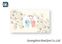 China Plsatic PET / PP 3D Lenticular Card Customized 3D Animal Love Card Printing for sale