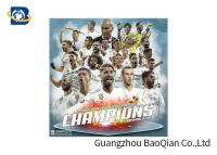 China Flip Effect 3D Lenticular Poster PET / PP Materail Football Star Advertisement for sale