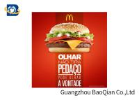China Fast Food Advertising 3D Lenticular Poster Flip Effect Stunning Design For Promotion for sale