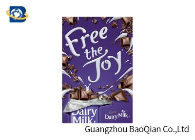 China Snacks / Chocolate Advertising Poster Lenticular 3D , Lenticular Photo Printing Stunning Design for sale