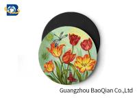 China Vivid Depth Effect 3D Floral Lenticular Coasters PET/ EVA Material Customized Size for sale