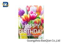 China Flower / Beauiful Girl Pattern Animation Business Cards Attracted Eyes Birthday Card for sale