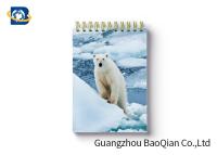 China Polar Bear Animal Custom Spiral Notebooks School Stationery Set 3D Printing Cover for sale