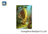 China Animal Lenticular Greeting Cards , Deer 3D Greeting Cards For Christmas / New Year for sale