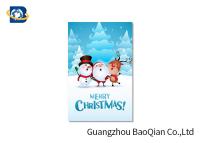 China 3D Craft Lenticular Christmas Cards , Interactive Greeting Cards Regular Size for sale