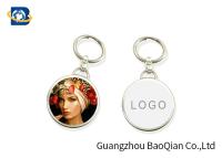 China Beautiful Girl Image Custom 3D Keychain , Personalised 3D Keyrings MET Material for sale