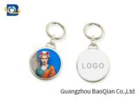 China Beautiful Girl Image Custom 3D Keychain , Personalised 3D Keyrings MET Material for sale