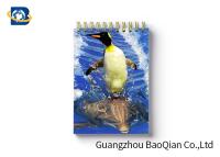 China Penguin Image Notebook Custom Printed Spiral Notebooks 3D Cover High Definition for sale