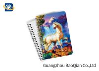 China Souvenir Unicorn Animal 3D Lenticular Notebook , PET / PP Plastic Cover Notebooks for sale