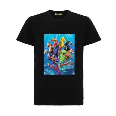 China Custom Design 100% Cotton T - Shirt With 3D Lenticular Flip Effect Artwork for sale