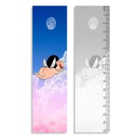 China 0.9mm PET + 157g Paper 3D Lenticular Ruler Customized Shape Anime Pattern for sale