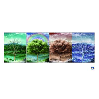 China 3D Flip Lenticular Poster Printing With 12x17 Inches Four Season Tree for sale