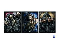 China Flip Lenticular 3D Posters With Skull Designs / Lenticular Photo Printing for sale