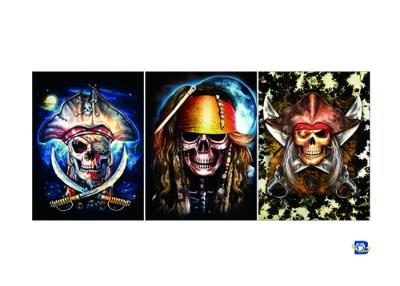 China Flip Lenticular 3D Posters With Skull Designs / Lenticular Photo Printing for sale