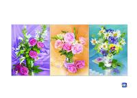 China 3D 30x40cm Triple Transition Flower Wall Poster 3 Images For Restaurant for sale
