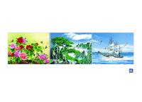 China 3D 30x40cm Triple Transition Flower Wall Poster 3 Images For Restaurant for sale