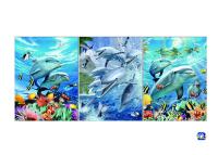 China Wall Art 3D Lenticular Picture Flip Cute Cats And Dolphins With 12X17 Inches for sale