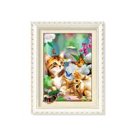 China 30x40cm 5D Pictures With Plastic White Frame For Office Decoration for sale