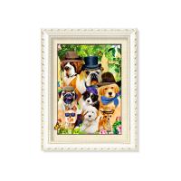 China 30x40cm 5D Pictures With Plastic White Frame For Office Decoration for sale