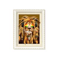 China 30x40cm 5D Pictures With Plastic White Frame For Office Decoration for sale