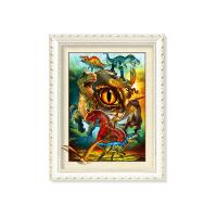 China 30x40cm 5D Pictures With Plastic White Frame For Office Decoration for sale