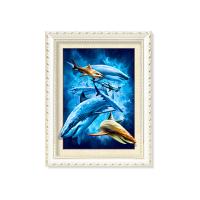 China Customized Size Turtles And Dolphins 5D Photography For Home Decoration for sale