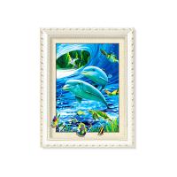 China Customized Size Turtles And Dolphins 5D Photography For Home Decoration for sale
