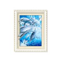 China Customized Size Turtles And Dolphins 5D Photography For Home Decoration for sale