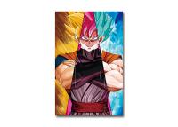 China 11X17'' 3D Triple Trantion DBZ Lenticular Flip Anime Lenticular Poster Printing for sale