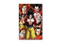 China PET Lenticular Flip 3D Lenticular Triple Transition Dragon Ball Goku Anime Poster For Wall Art Poster for sale