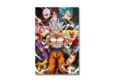 China PET Lenticular Flip 3D Lenticular Triple Transition Dragon Ball Goku Anime Poster For Wall Art Poster for sale